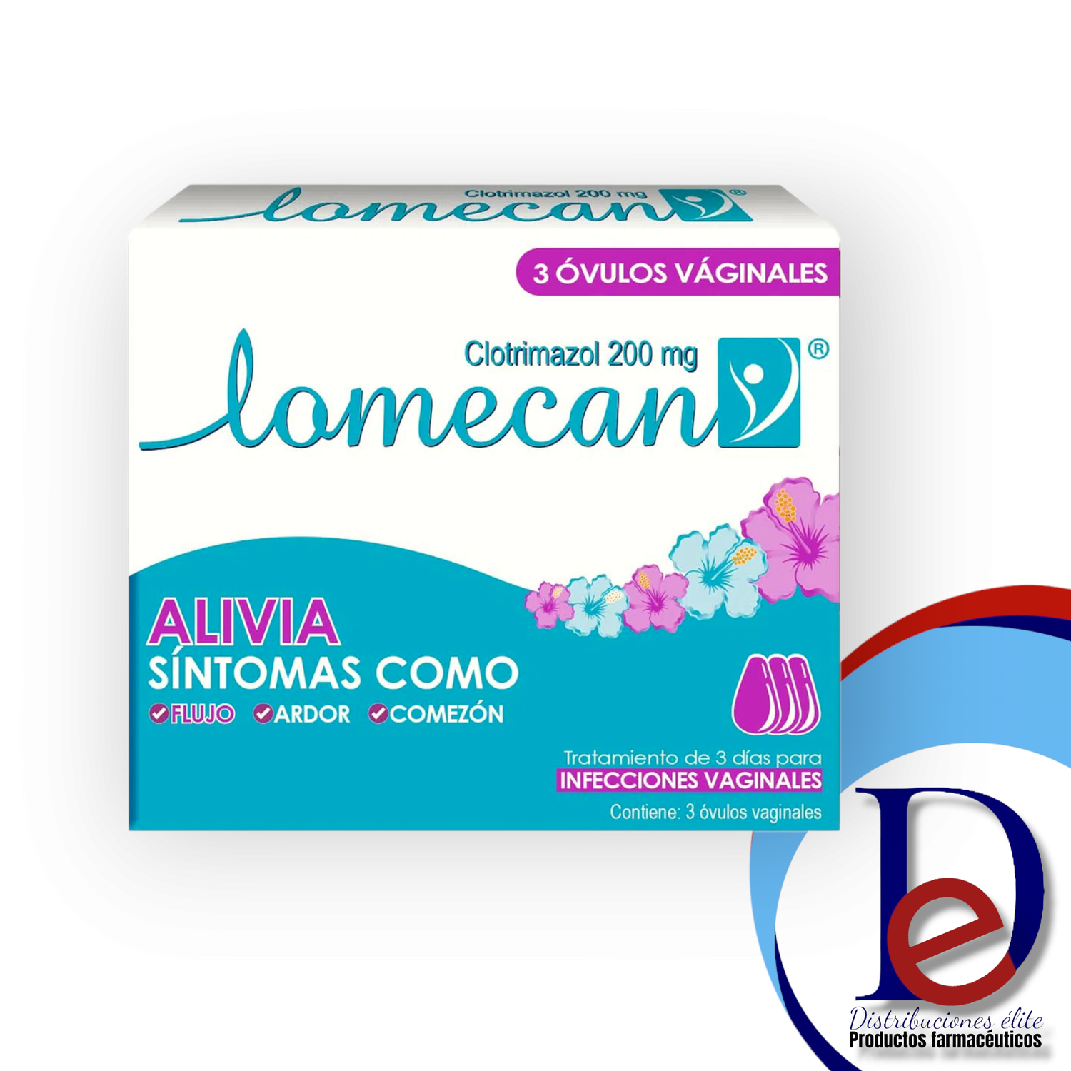 LOMECAN V 200MG X 3 OVULOS- CLOTRIMAZOL- GENOMMA- CUM - LOTE