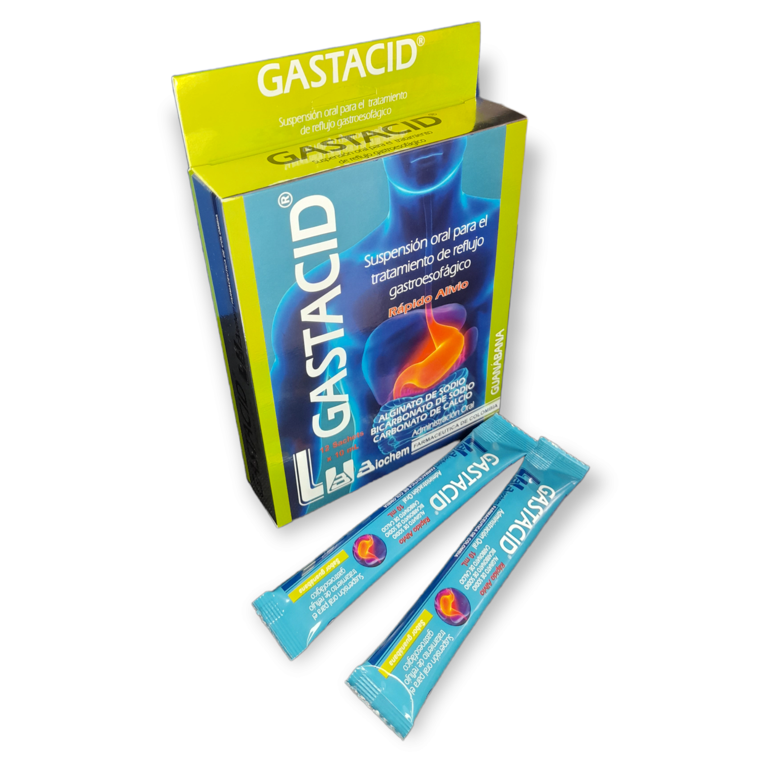 GASTACID SABOR GUANABANA X 12 SACHET 10ML- ALGINATO DE SODIO