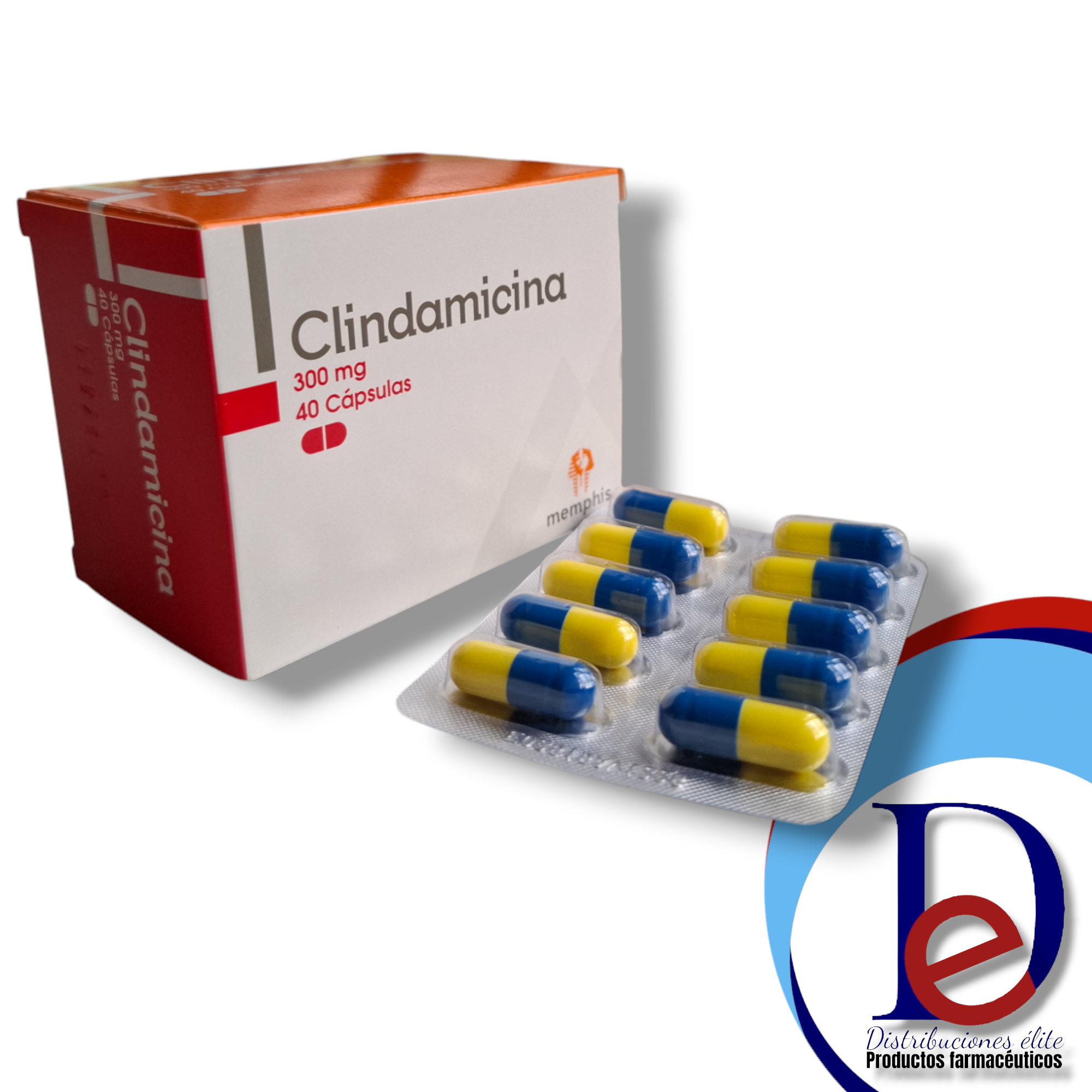 CLINDAMICINA 300 MG X 40 CAP --MEMPHIS- CUM - LOTE D0135- VT