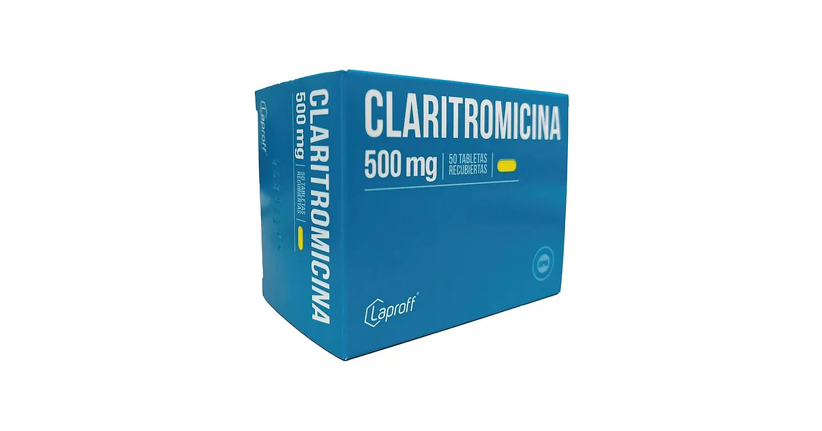 CLARITROMICINA 500 MG X 50 TAB- - LAPROFF- UBI 14-E