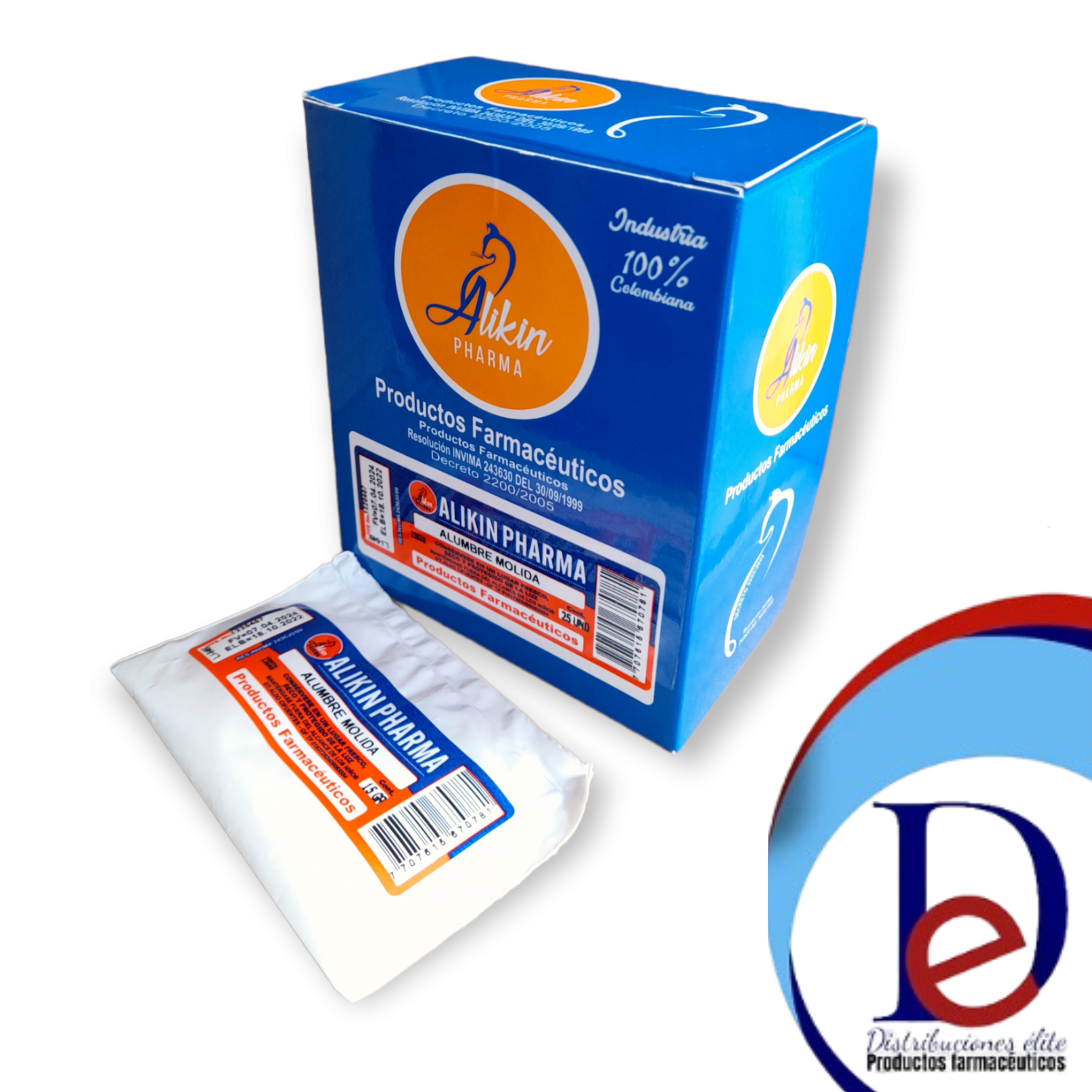 ALUMBRE MOLIDA X 15 GR CAJA X 25 PAPELETAS-- ALIKIN PHARM...