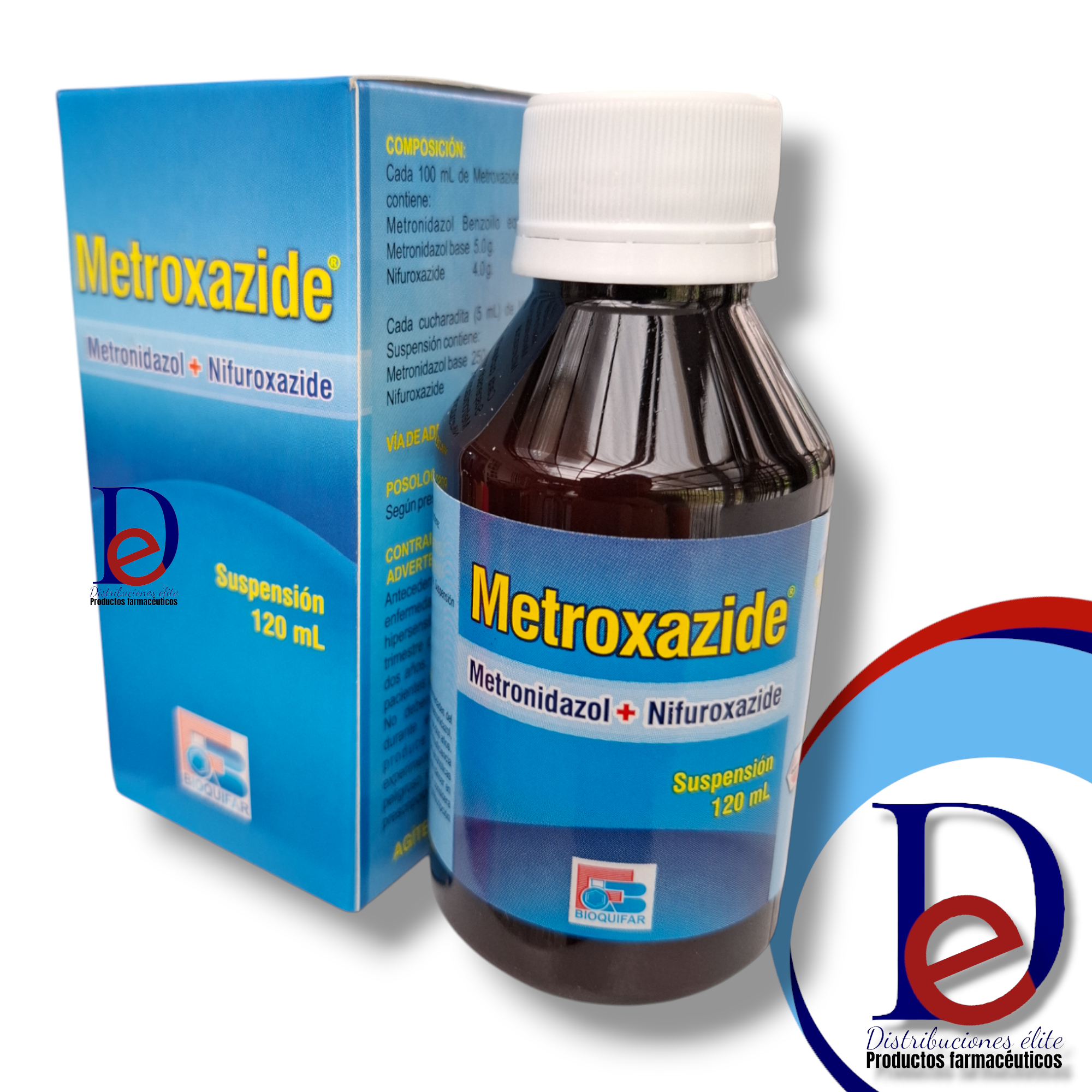 METROXAZIDE SUSP X 120 ML -METRONIDAZOL+NIFUROXAZIDA-BIOQ...