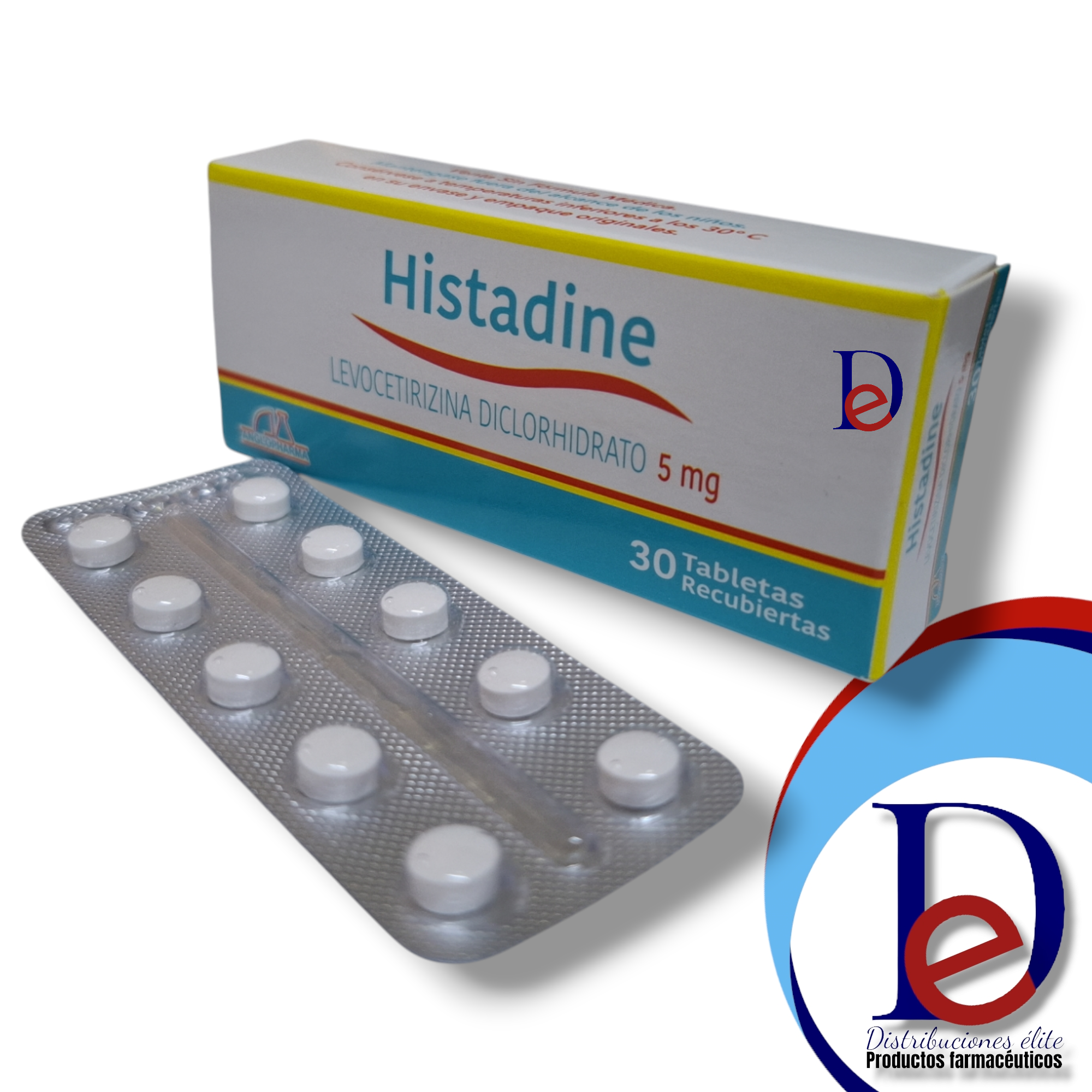 HISTADINE 5 MG X 30TAB- LEVOCETIRIZINA - ANGLOPHARMA- UBI 5-