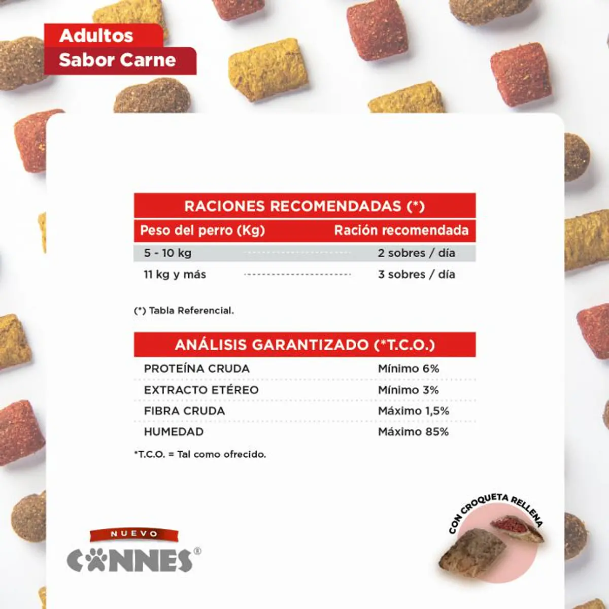 CANNES SACHET TROCITOS EN SALSA CARNE 100GR x12 UND