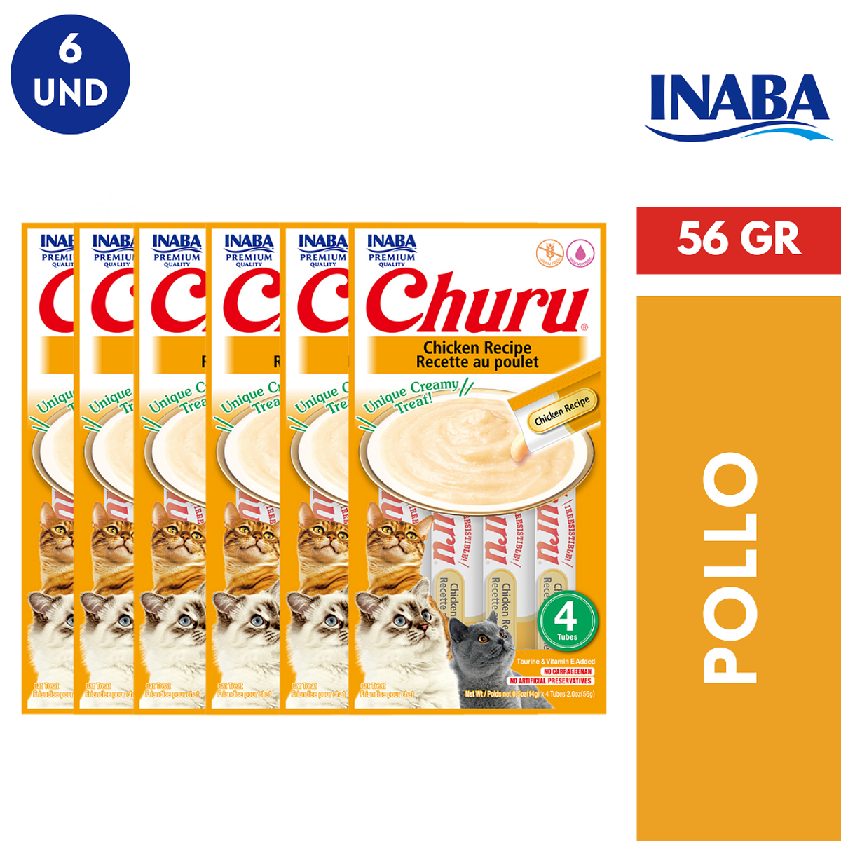CHURU POLLO 56GR - 6 UND