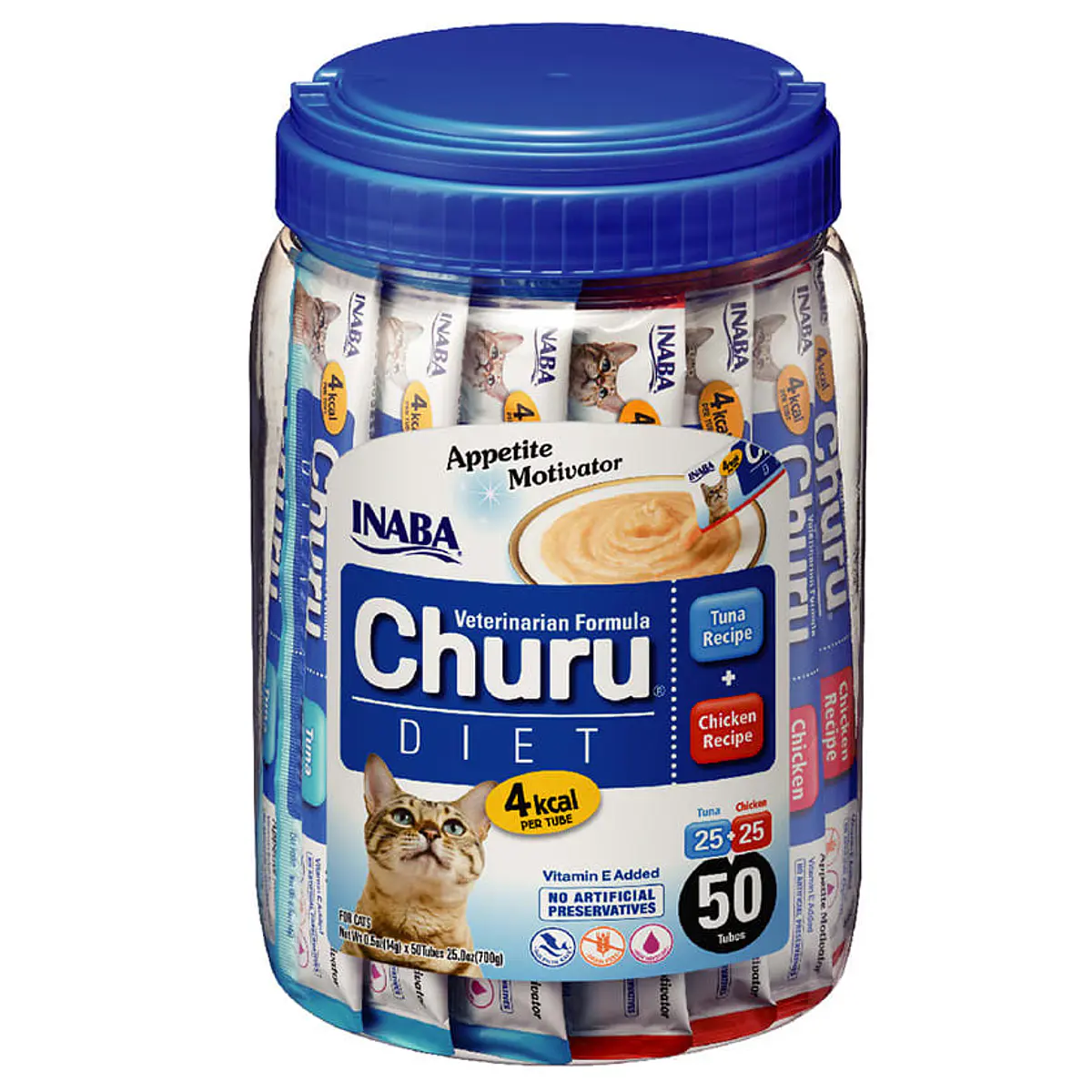 INABA CHURU DIET FRASCO 700GR VARIEDADES ATUN & POLLO...