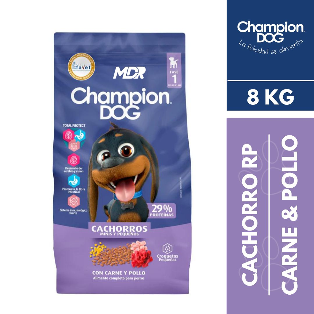 CHAMPION DOG CACHORRO RAZA PEQUEÑAS 8KG