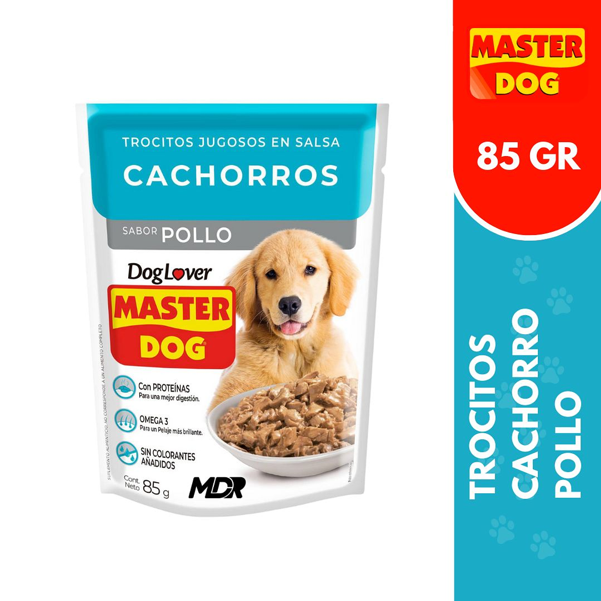 MASTER DOG SACHET CACHORRO CARNE 85GR - 10 UND