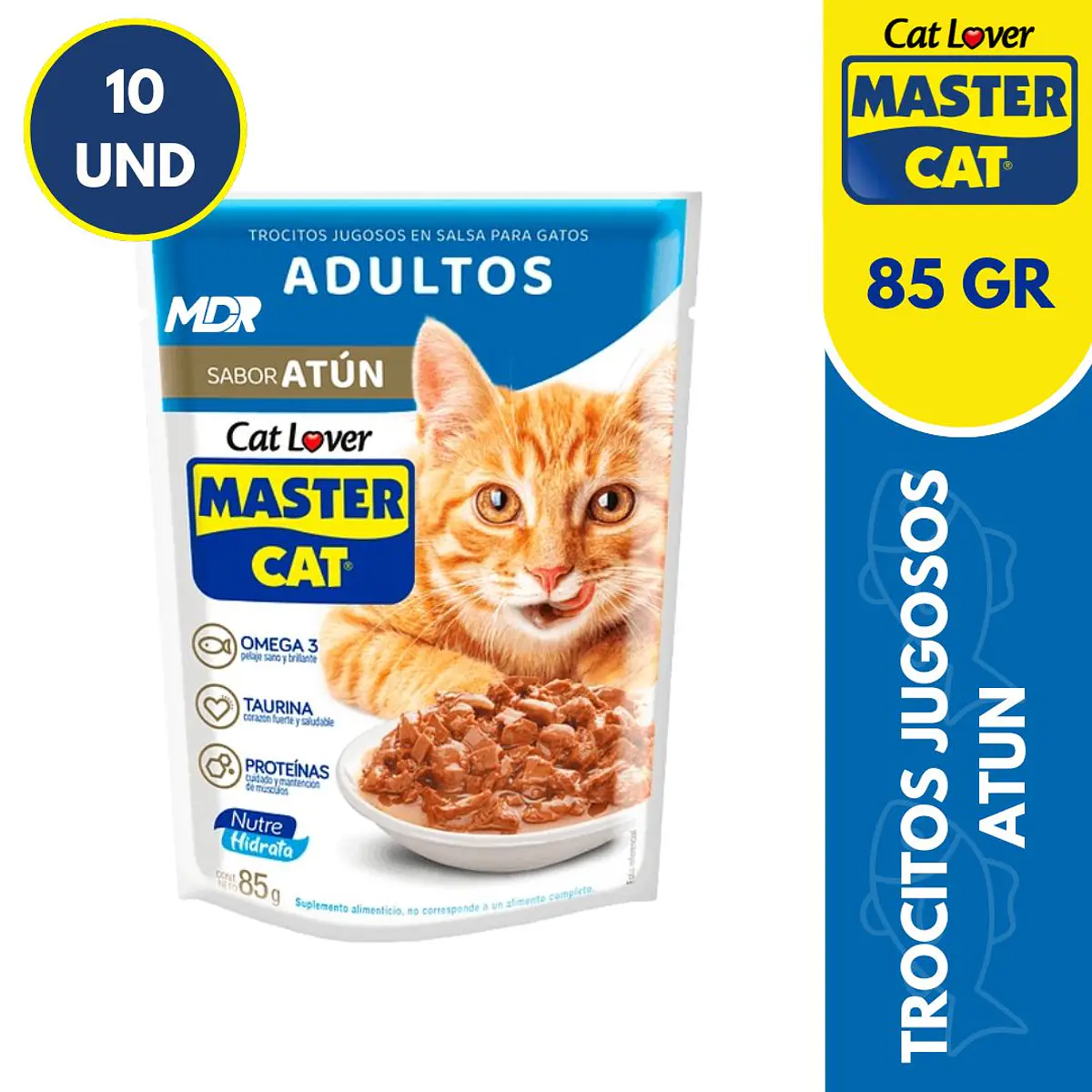 MASTER CAT SACHET ADULTO 85GR - 10 UND