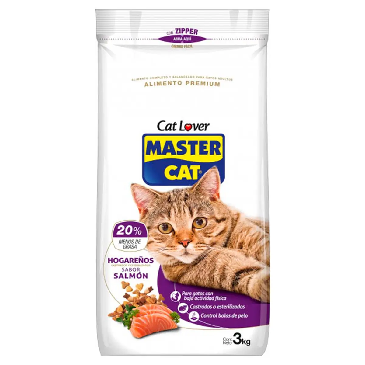 MASTER CAT ADULTO SALMON HOGAREÑOS 3KG