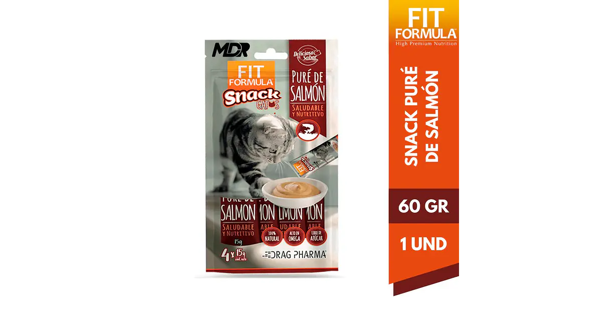FIT FORMULA SNACK GATO PURE DE SALMON 60 GR
