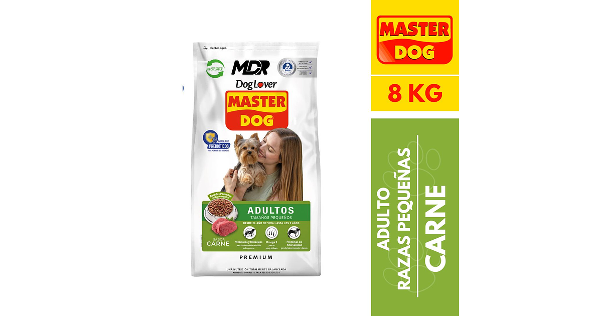 MASTER DOG ADULTO RAZAS PEQUEÑAS 8KG