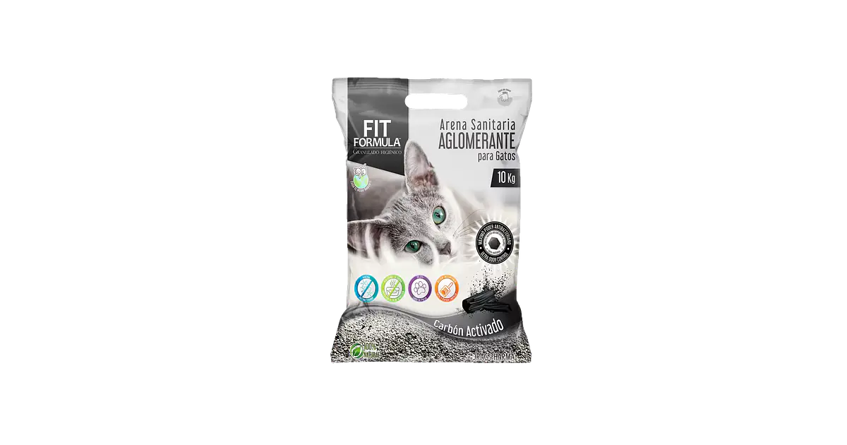 Fit Formula ARENA SANITARIA AGLOMERANTE CARBÓN ACTIVADO 20KG