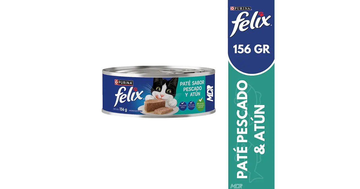 FELIX LATA PATE DE PESCADO & ATUN 156GR X24 UND