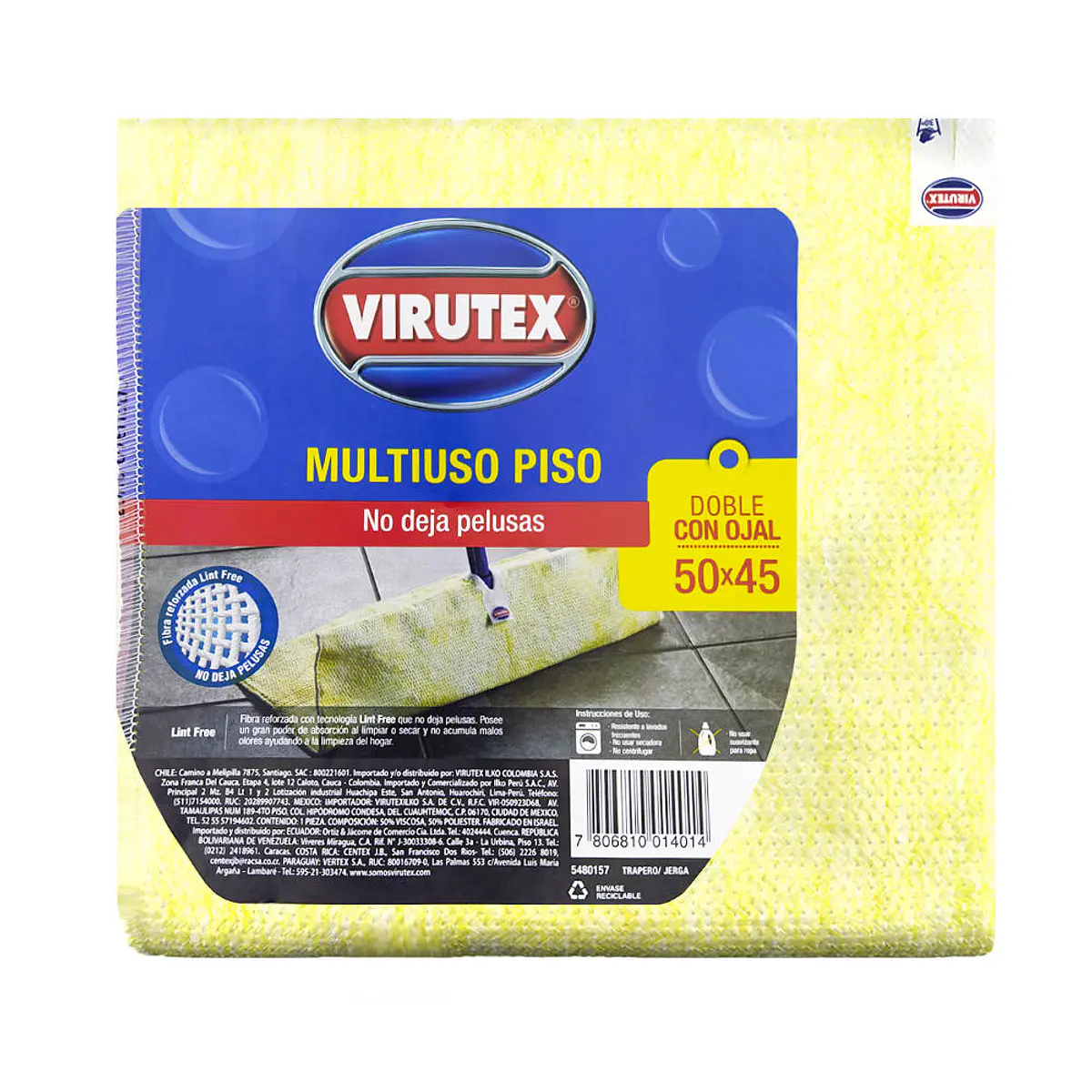 TRAPERO DOBLE CON OJAL MULTIUSO 50x45 VIRUTEX
