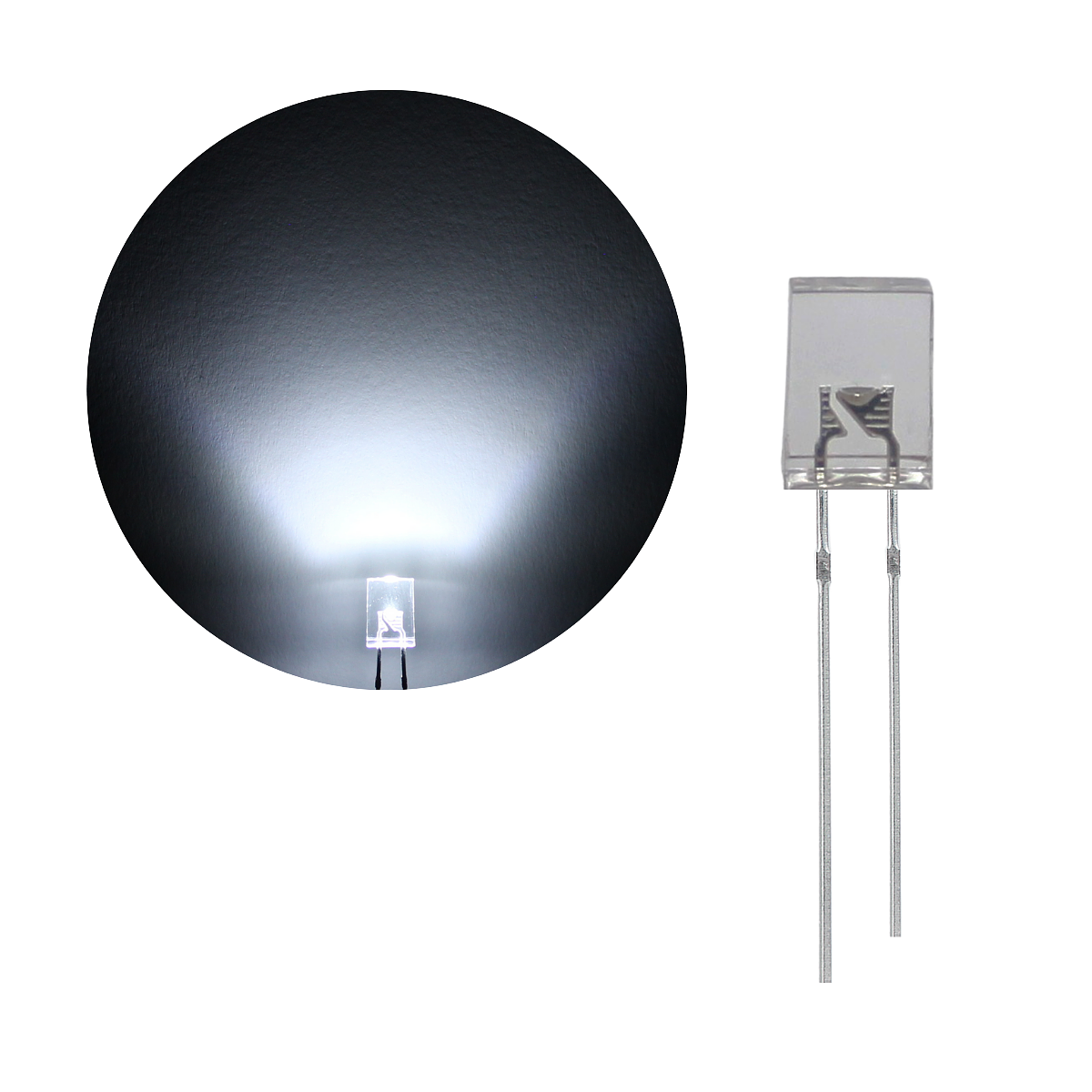 2x5x7mm Square LED/ Rectangular Ultrabrillante / Blanco