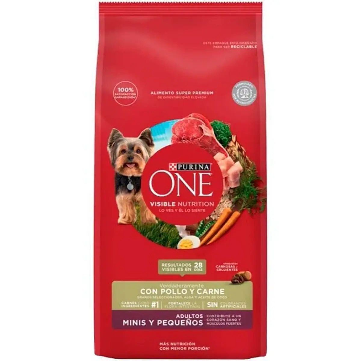 PURINA ONE ADULTOS MINIS Y PEQUEÑOS POLLO CARNE 2 KG