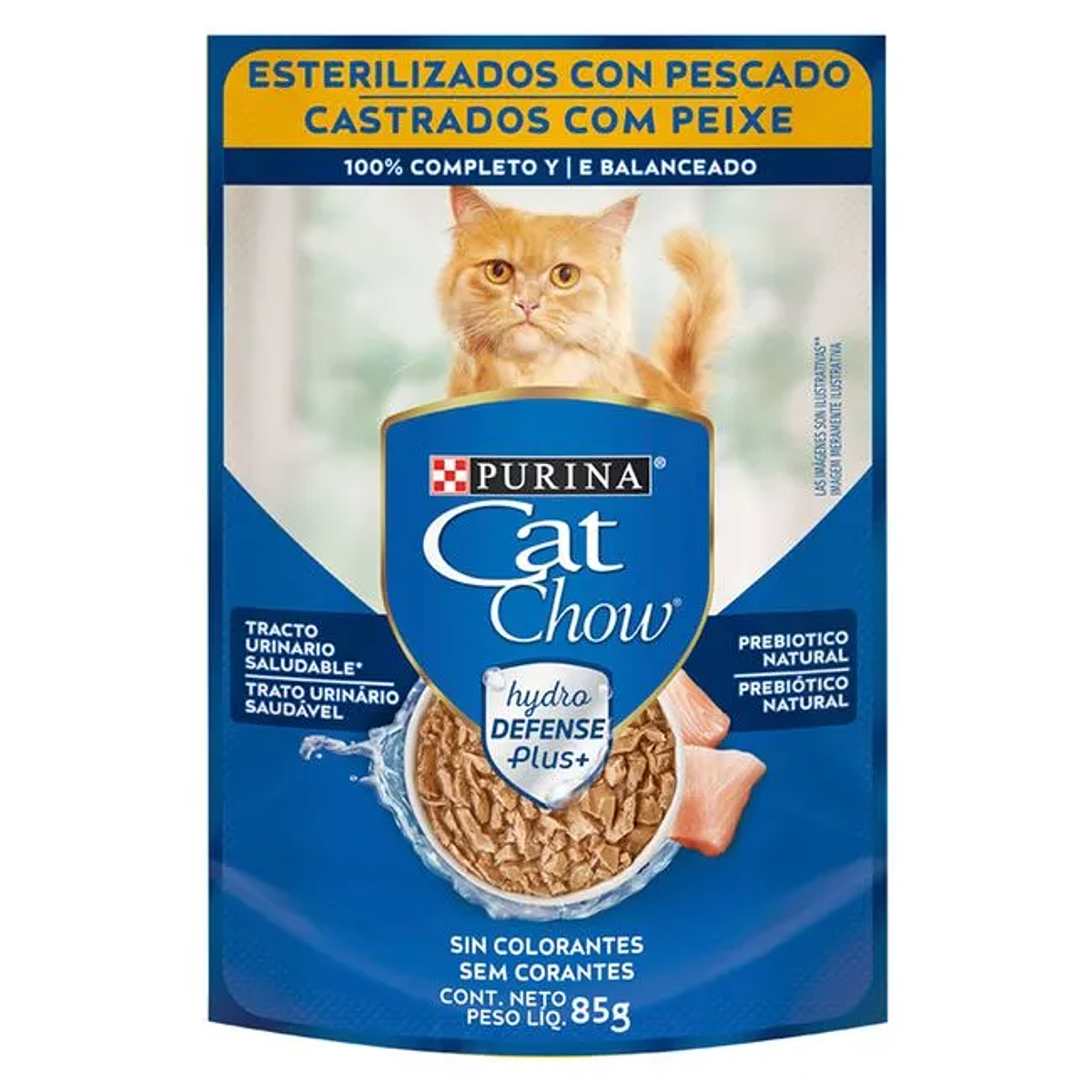 CAT CHOW SOBRE GATO ADULTO CASTRADO SABOR PESCADO 85 g