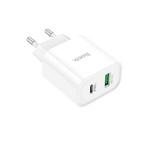 Cargador Dual 20W Hoco C80A Certificado