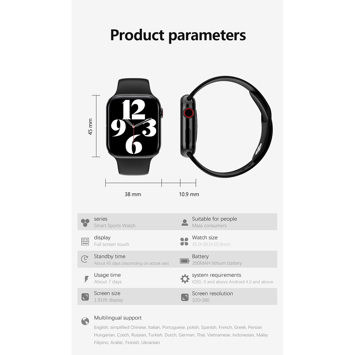 Smartwatch Reloj inteligente Celebrat SW6PRO
