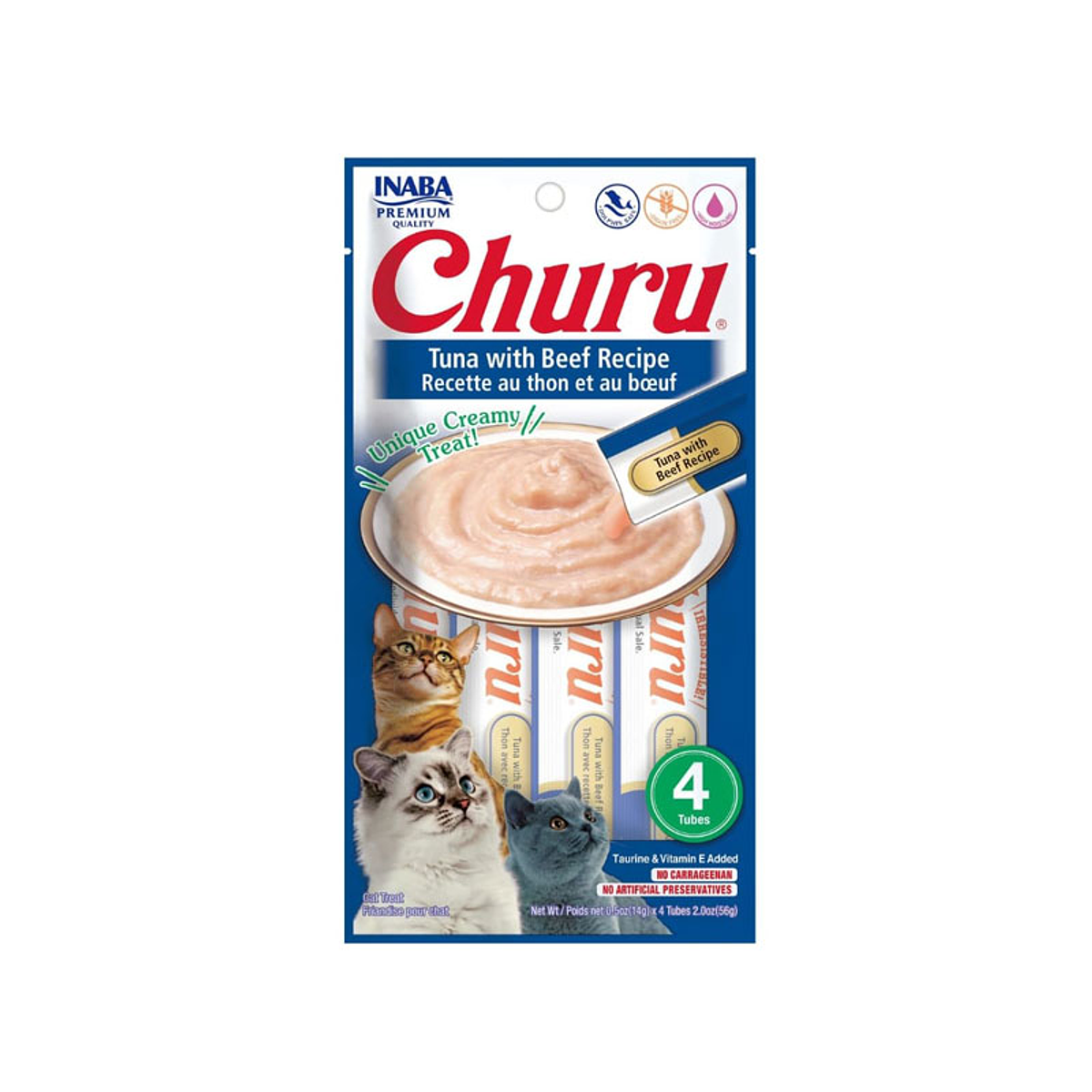 Churu sabor atún con carne 4 tubos