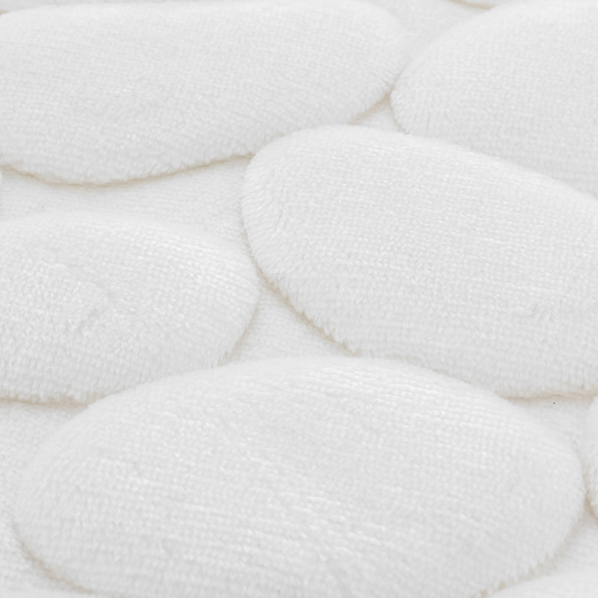 Piso para Baño Piedra 60 cm 12 mm Memory Foam Redondo Blanco