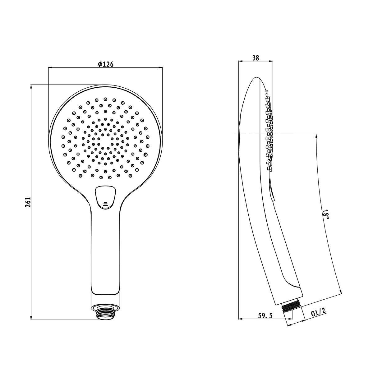Mango de ducha led caudal Flode
