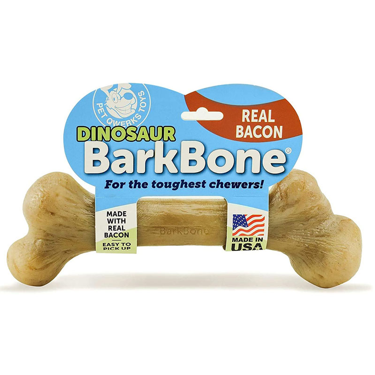 PET QWERKS - Barkbone Dinosaur Bacon