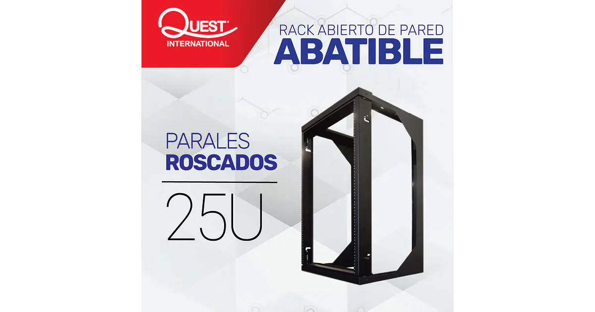 Rack Abierto de Pared Abatible 25U