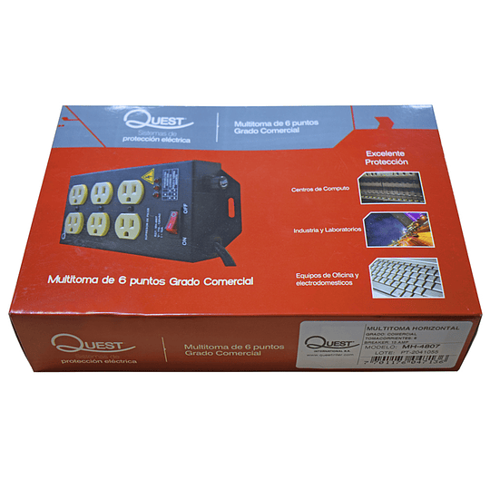 Multitoma de Pared con 6 salidas