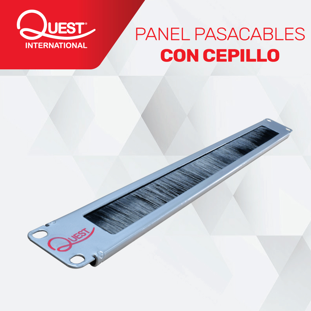 Panel Pasa Cables Con Cepillo