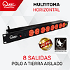 Multitoma Horizontal de 8 entradas NEMA 5-15R Polo Aislado