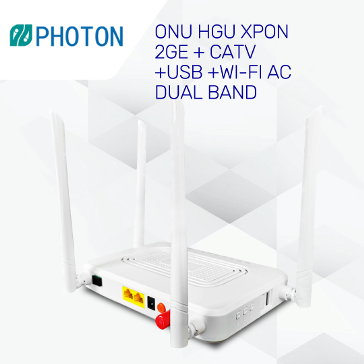 ONU HGU XPON con: 2GE +CATV +USB + WIFI AC, DUAL BAND | DAGA S.A - TIENDA EN LINEA
