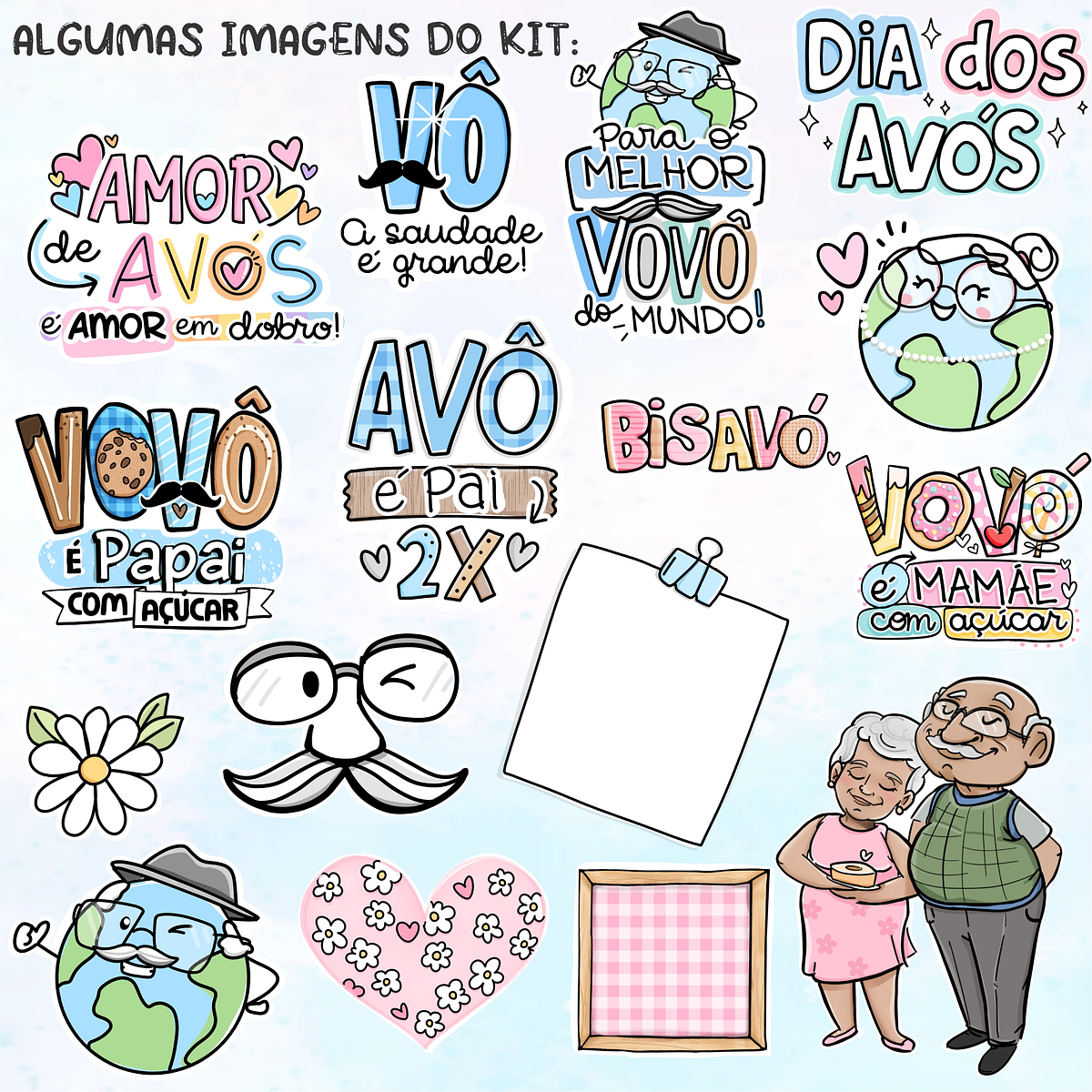 Kit Digital Dia dos Avós Arquivos Png