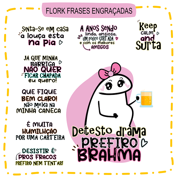 Kit Digital Flork Bento Memes Frases Engraçadas Lt17 Arqu...
