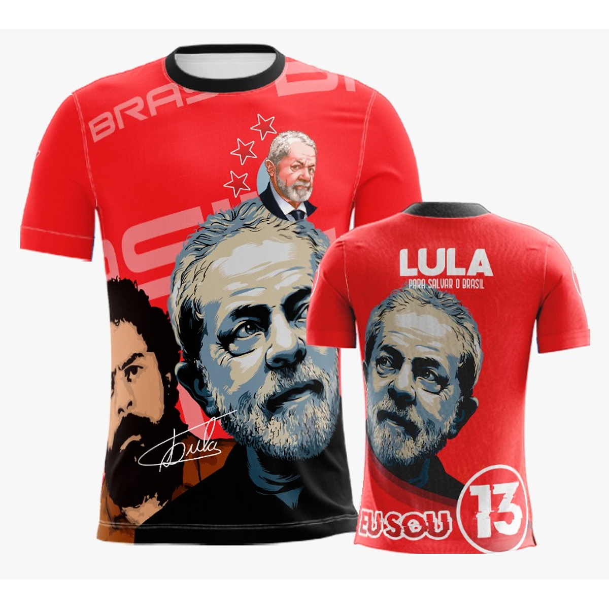 10 Artes Vetor Camisa Lula Eleições Política Sublimação A...