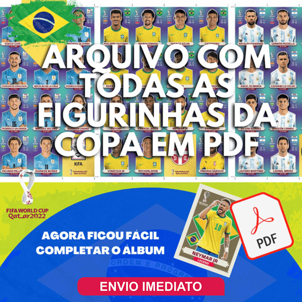 Figurinhas da Copa em PDF - Todas Figurinhas para Imprimir