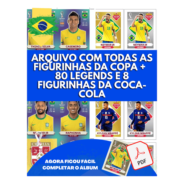Figurinhas da Copa em PDF - Todas Figurinhas para Imprimir
