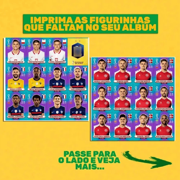 Figurinhas da Copa em PDF - Todas Figurinhas para Imprimir