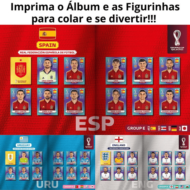 Figurinhas da Copa em PDF - Todas Figurinhas para Imprimir