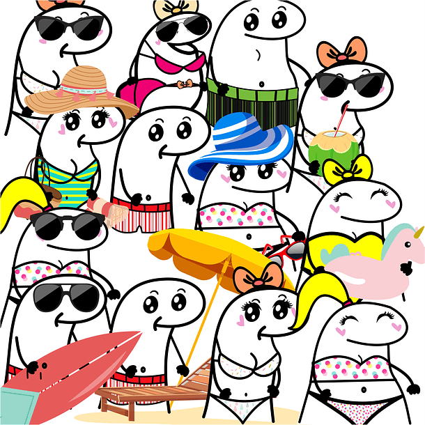 Kit Digital Flork Praia Piscina sem fundo Png