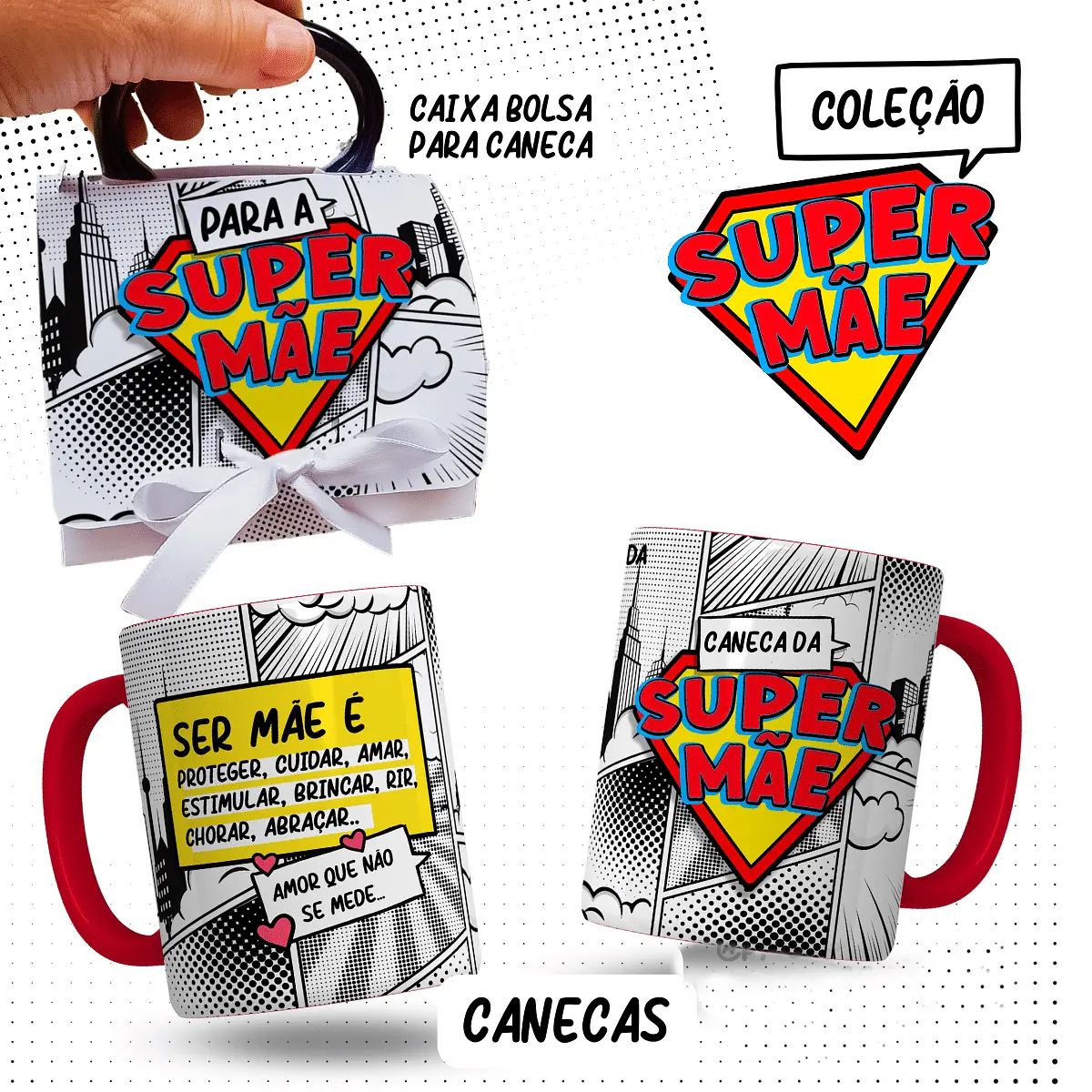 Kit Coleção Digital CARTOON - Super Mãe