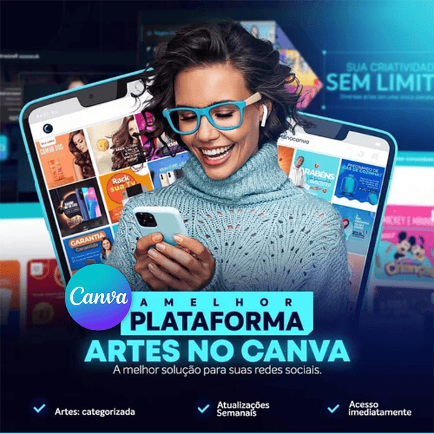 Mega Pack Canva Editáveis | Canva Packs Arquivos Mídia Socia