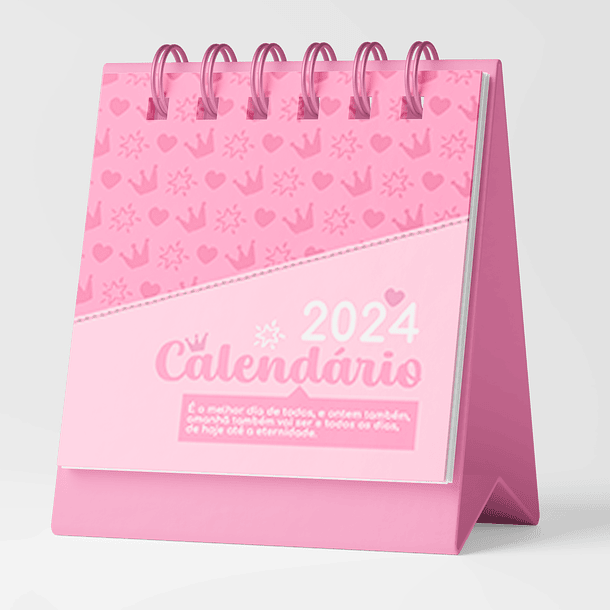 Arquivo Agenda ,Caderno Calendário Rosa Menina Pink 2024 em