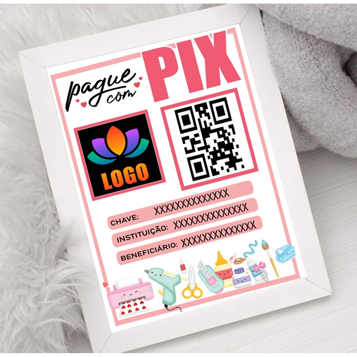 10 Artes Plaquinha Pix Arquivo em CorelDraw