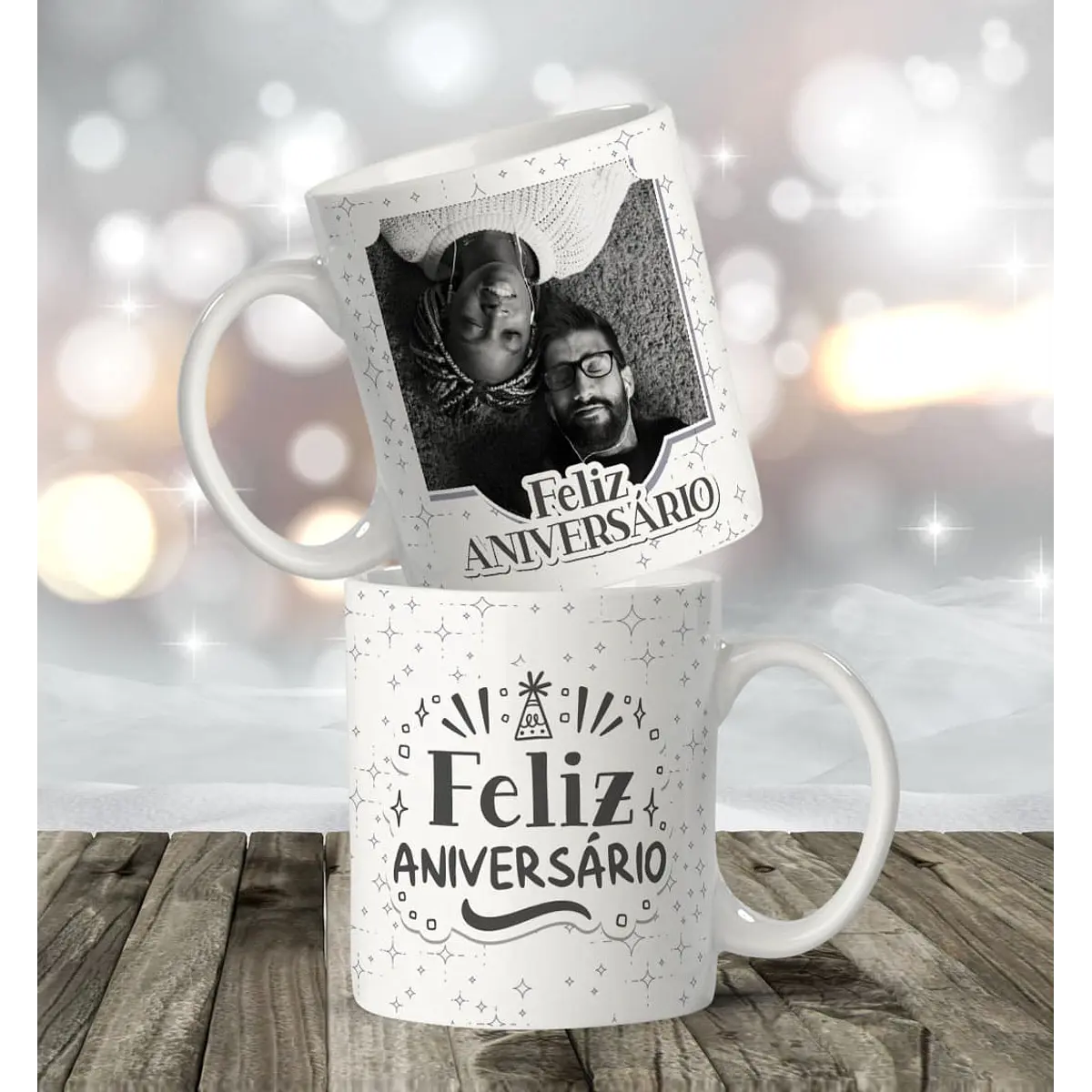 16 Artes para Caneca Aniversário Arquivo Editável