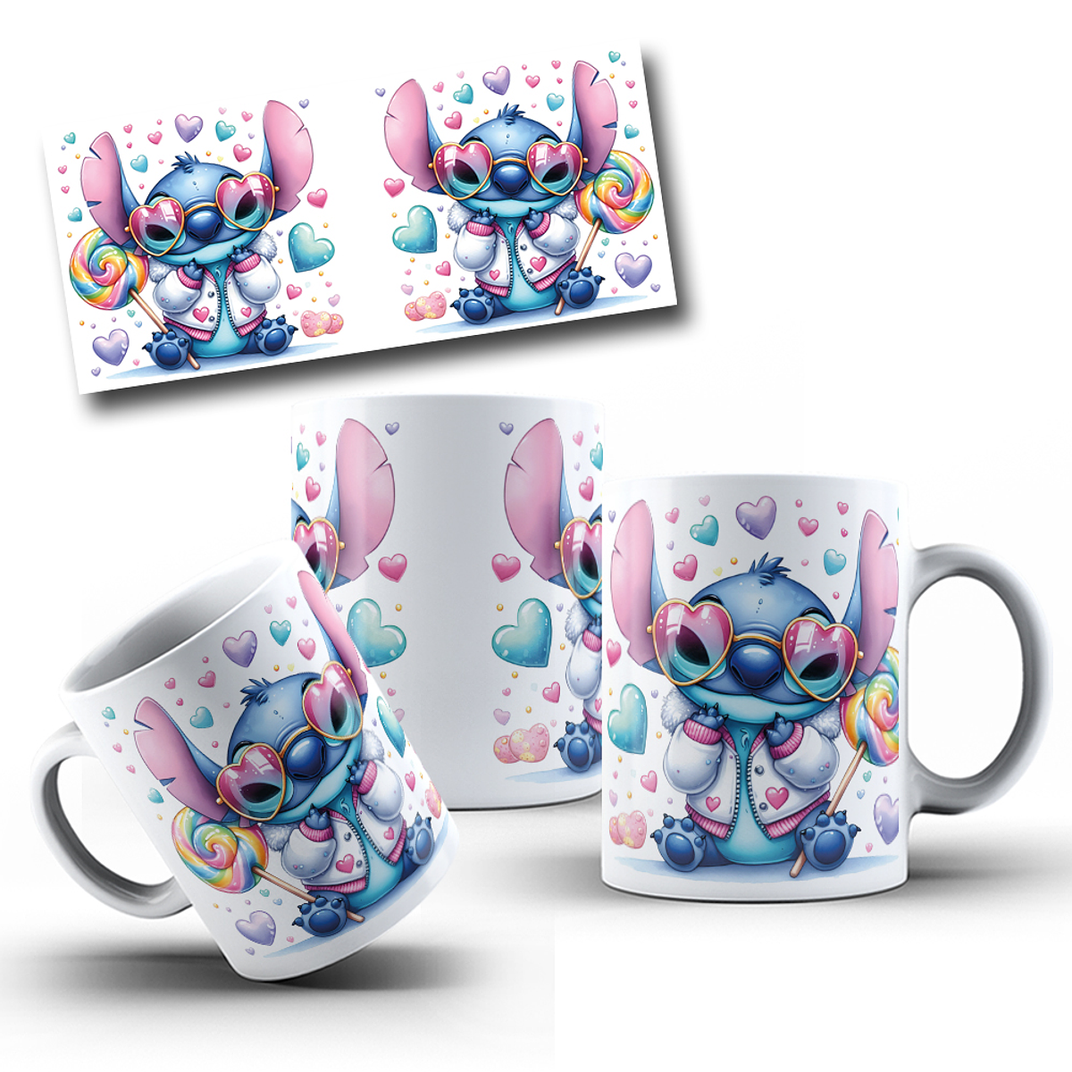 40 Artes para Caneca Stitch Arquivos em Jpg