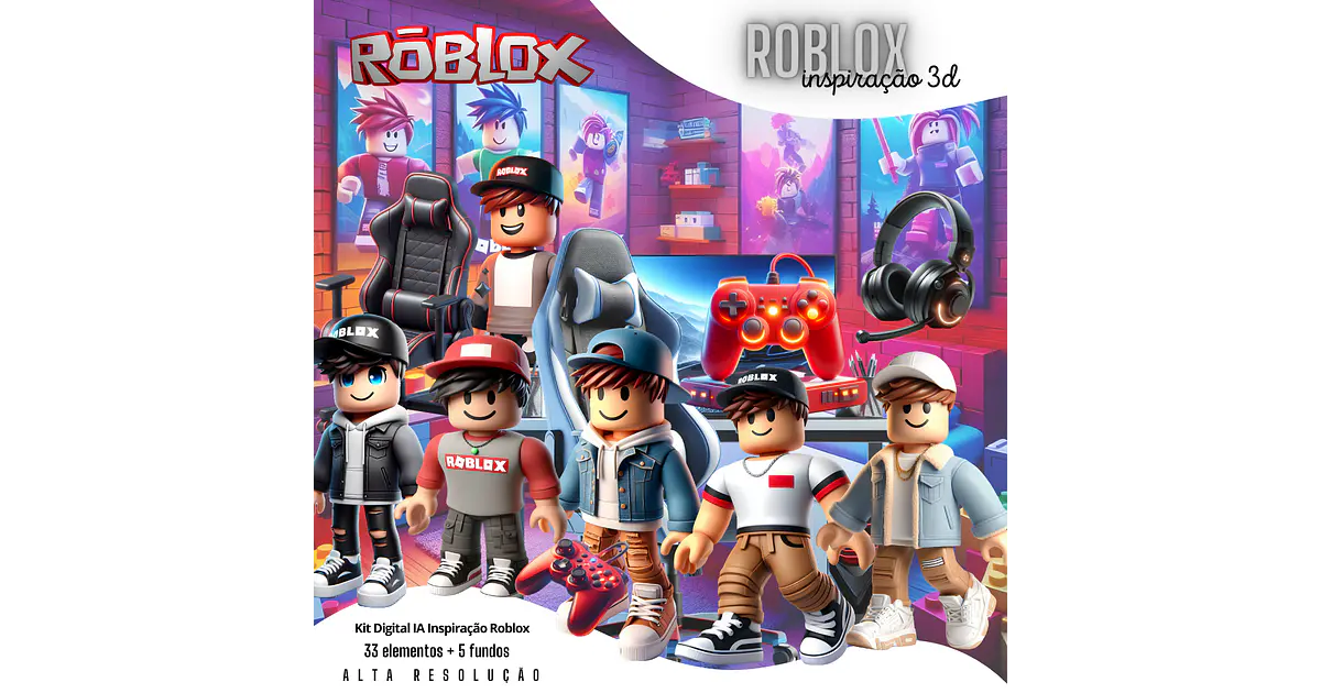 Kit Digital Roblox em Png