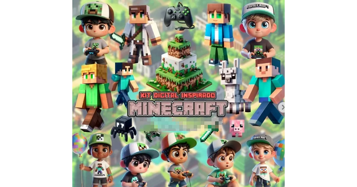Kit Digital Minecraft em Png