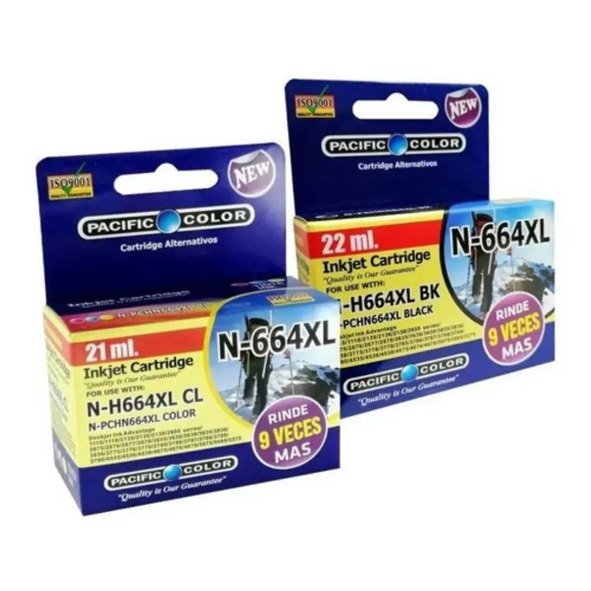 Pack Tinta de impresora Pacific color para HP 664XL NEGRO/CO | Easytech ...
